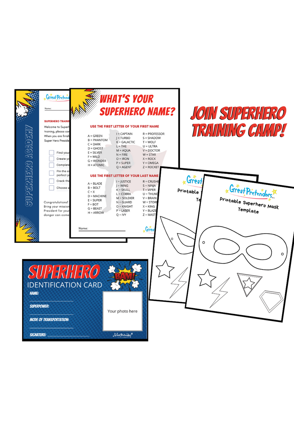 Printable Superhero Cards